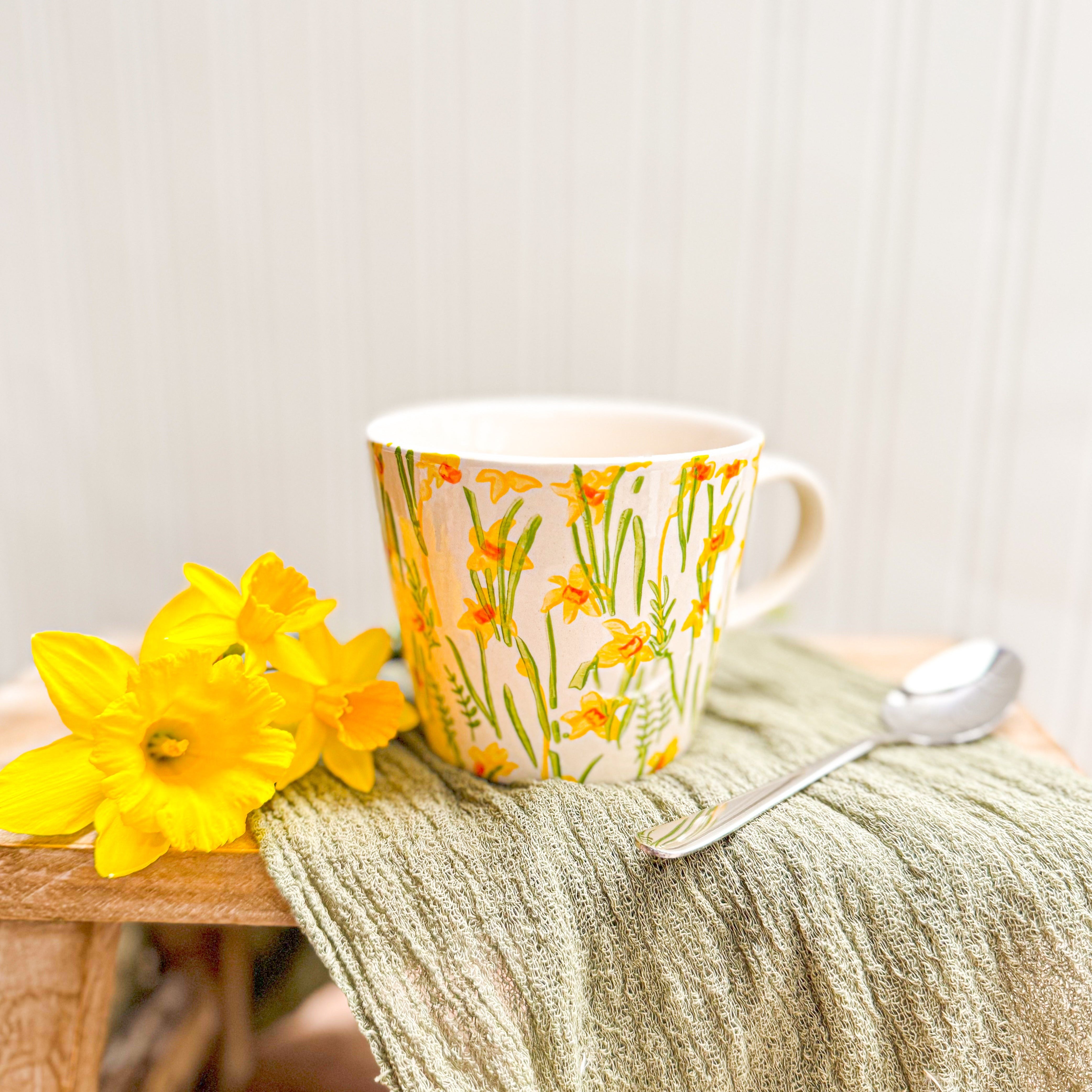 Daffodil Stoneware Mug | Mugs and Cups | Primrose Living
